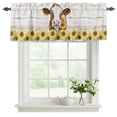 2 Pack Valances for Windows, Farmhouse Cow Window Valances for Living ...