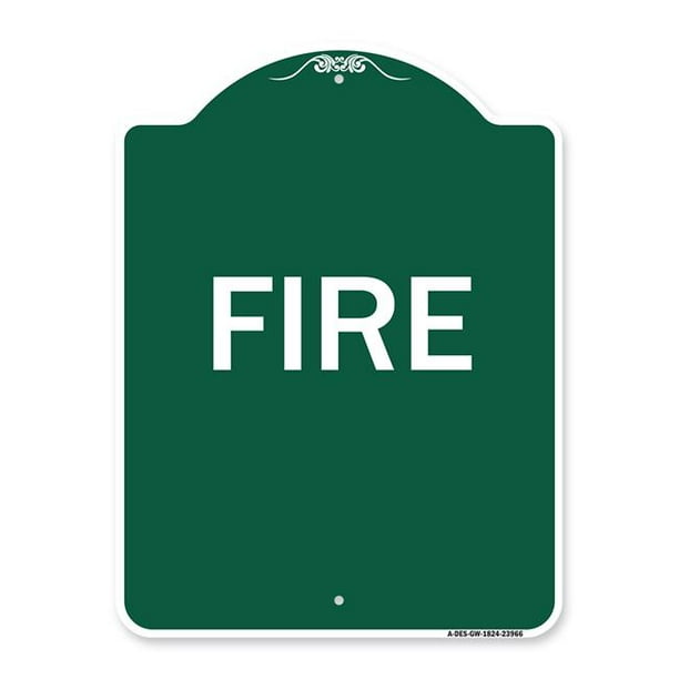 SignMission A-DES-GW-1824-23966 18 x 24 in. Designer Series Sign - Fire ...