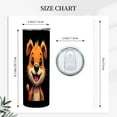 20 oz Stainless Steel Insulated Tumbler - Cartoon Dog Design Orange ...
