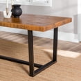 Walker Edison Modern Farmhouse Two-Tone Dining Table, Barnwood ...