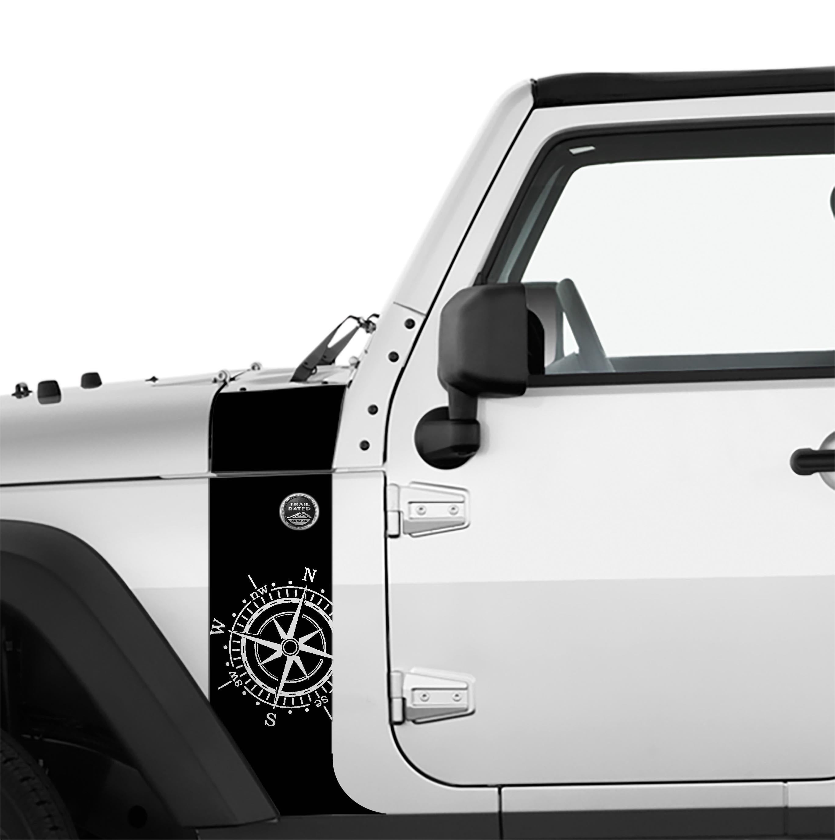 Collectible Decals JK/JKU Nautical Compass Hood Cowl & Fender Stripe ...