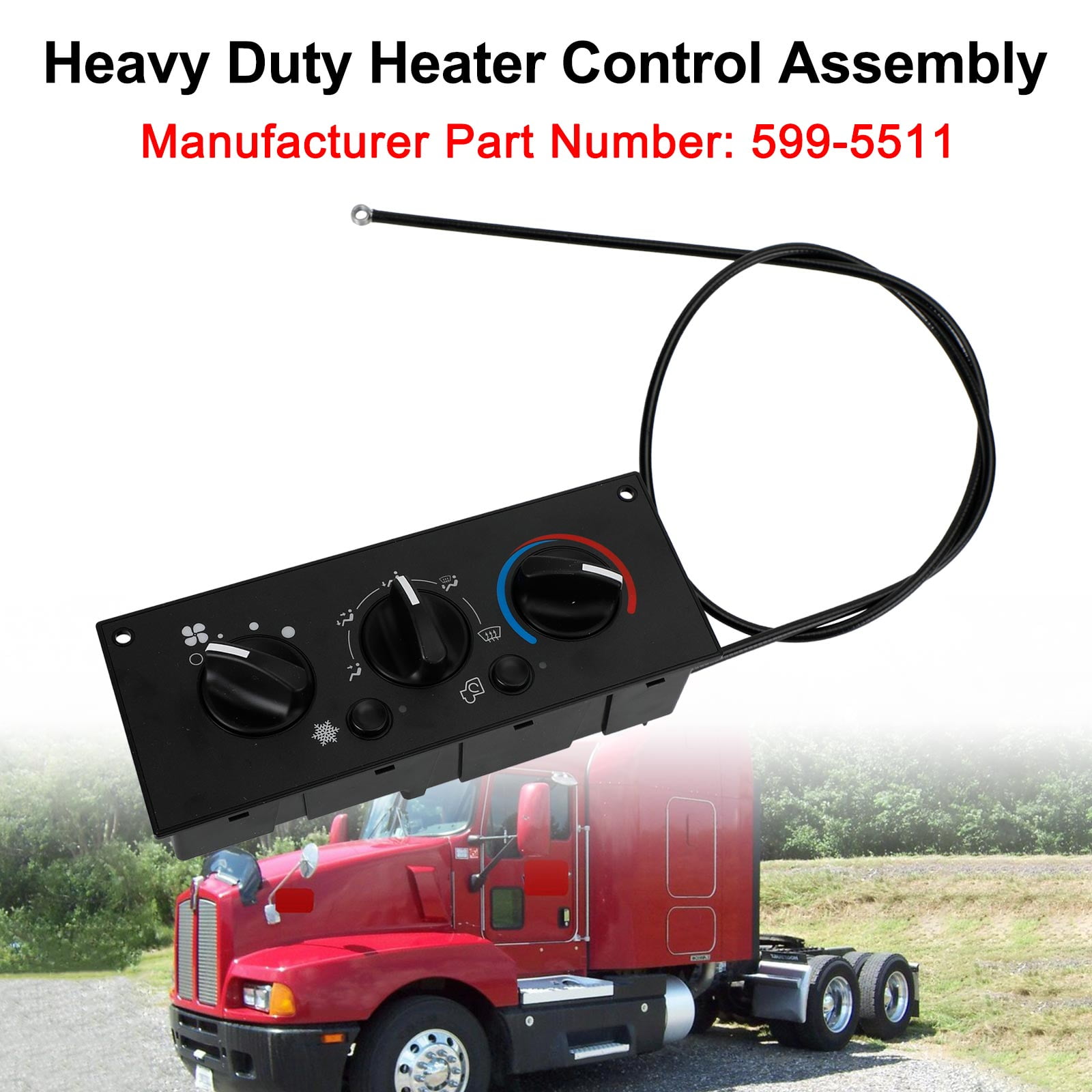 Motor Genic 599-5511 Heavy Duty Heater Control Assembly for Kenworth ...