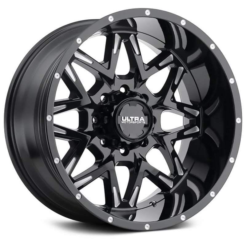 Ultra 254BM Carnivore Gloss Black Milled Wheel Rim, 20" x 9" 6 x 135mm ...