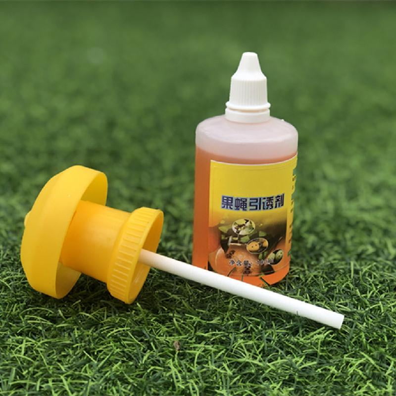 Buy TONKBEEY Yellow Plastic Fly Trap Killer Cap Fly Drosophila Trap ...