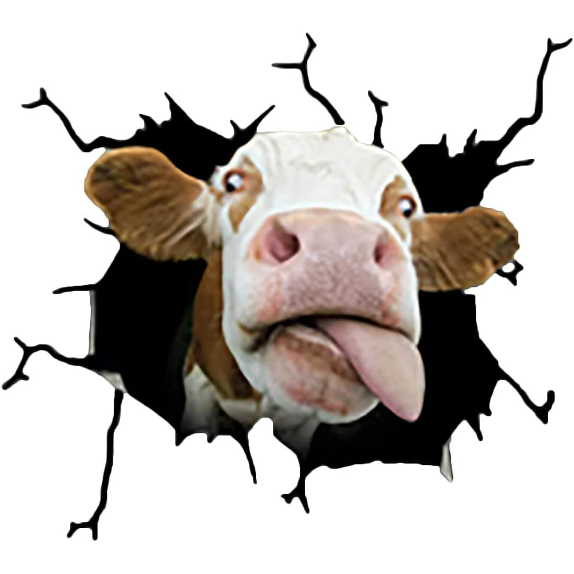 Cartoon Cow Head Funny