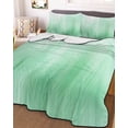 90x96in Quilt Bedding Set, Minimalist Green Background Lightweight ...