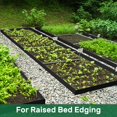 Black 3in X 98FT Plastic Garden Border Edging Kit with Anchoring Spikes ...