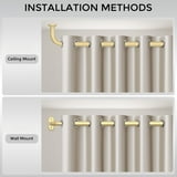 OLV Vintage Collection 1“ Gold Oval Adjustable Wraparound Curtain Rods ...
