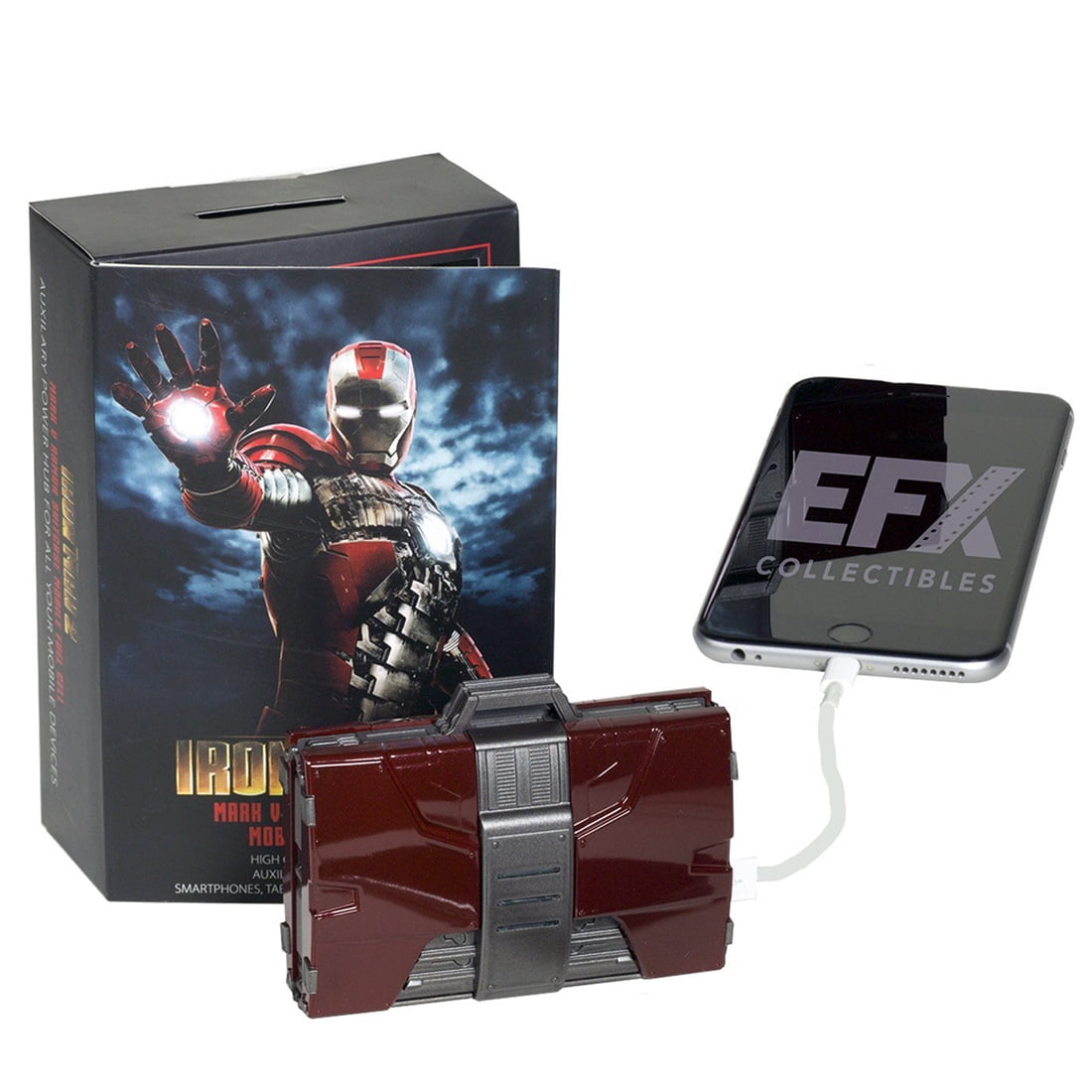 Marvel Iron Man Mark V Armor Suitcase Mobile Battery Charger (1/4 Scale ...