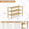 3 Tier Bamboo Shoe Rack Storage Organizer for Closet, Multifunctional ...