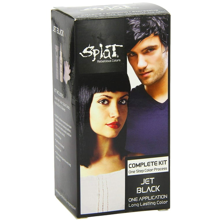 Jet Black Hair Dye Splat
