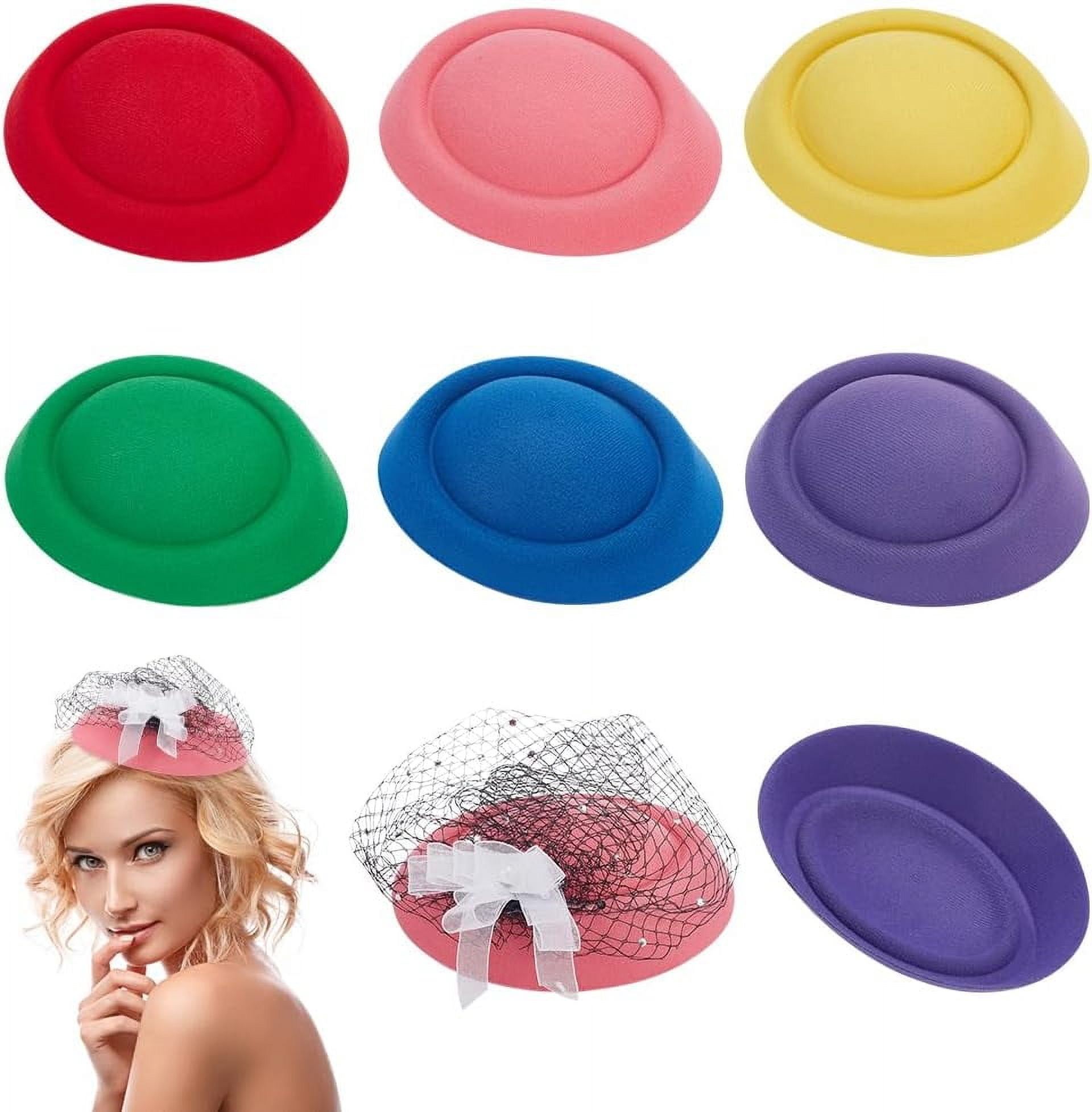 6 bases redondas para tocados en 6 colores, 16 x 13,5 x 4 cm, de ...