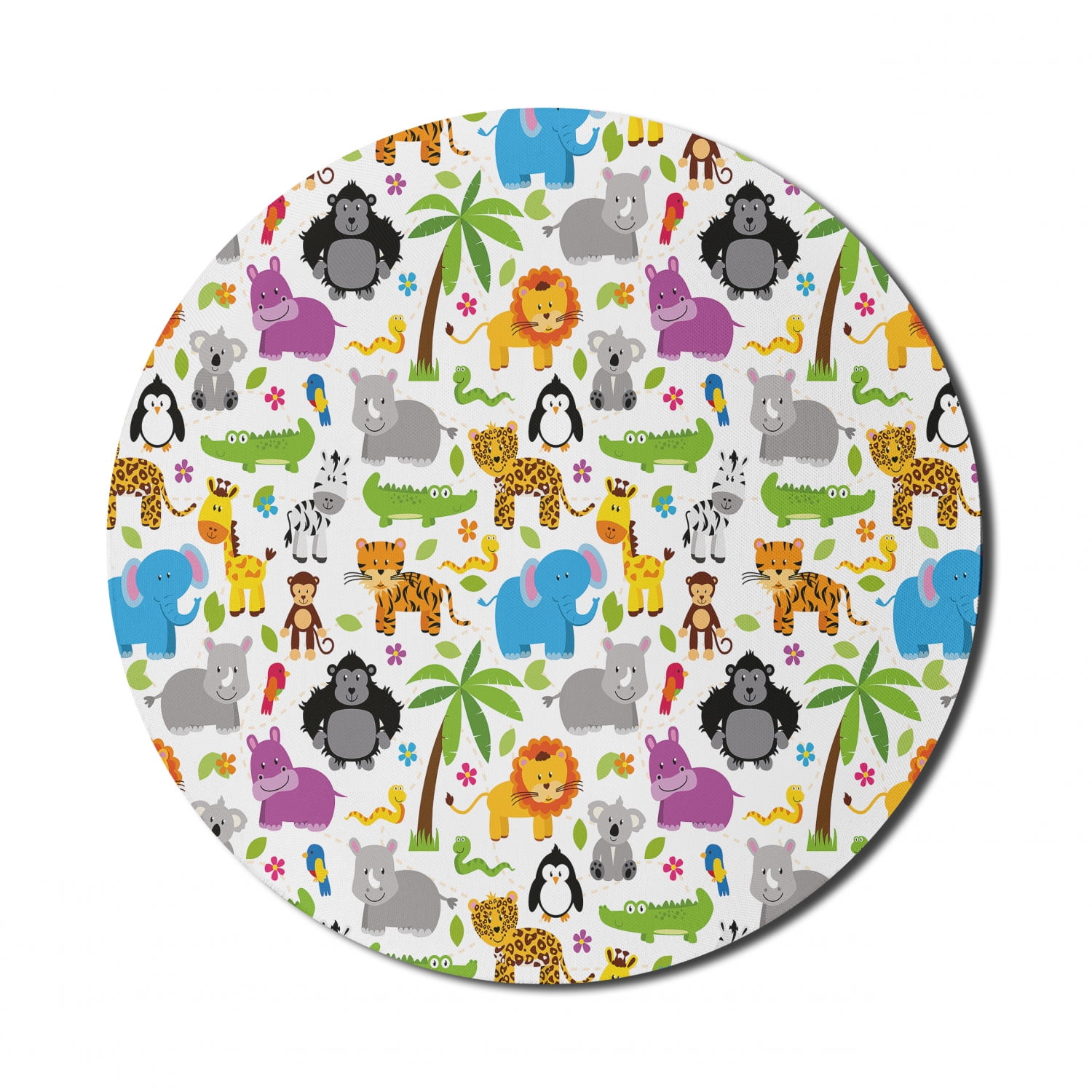 Cartoon Mouse Pad for Computers, Various Types of Animals Drawn Manner ...