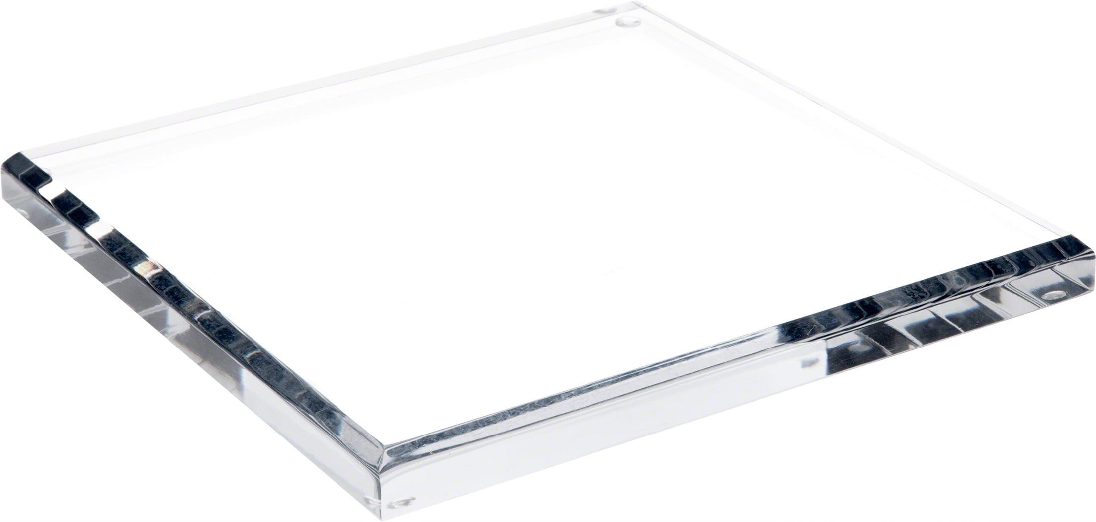 Plymor Clear Acrylic Square Beveled Display Base 9 W X 9 D X 0 75 H