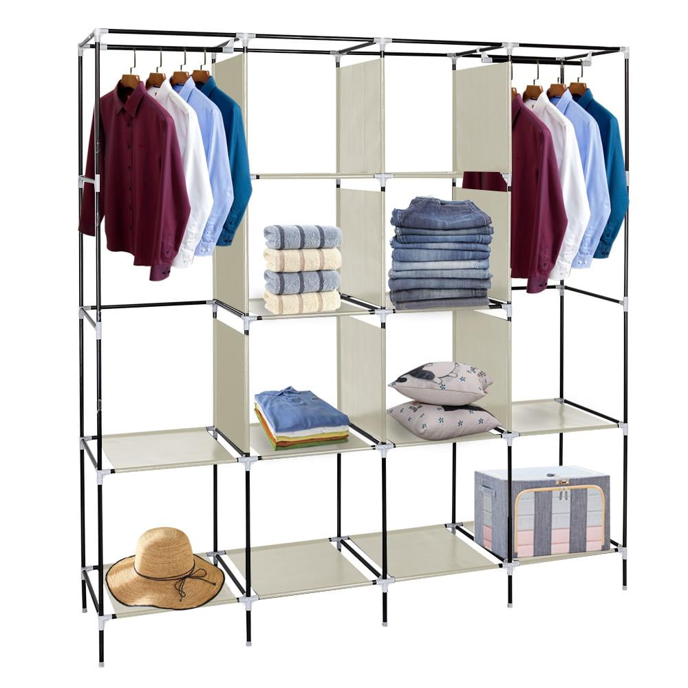 SamyoHome Portable Clothes Closet ,Wardrobe Storage Organizer Shoe Rack ...