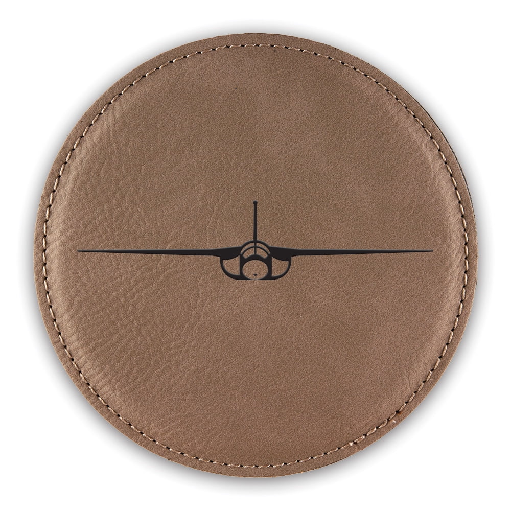 F-111 Aardvark Coaster Laser Engraved Leatherette - Round Coasters ...