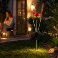 Color Changing Solar Ground Stake Lights, Metal Dusk to Dawn Auto ...