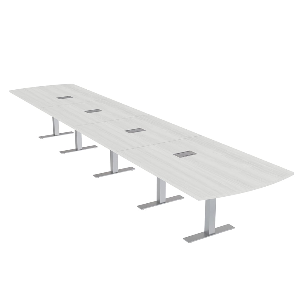 20 Person Arc Rectangle Modular Boardroom Table Power And Data Modules ...