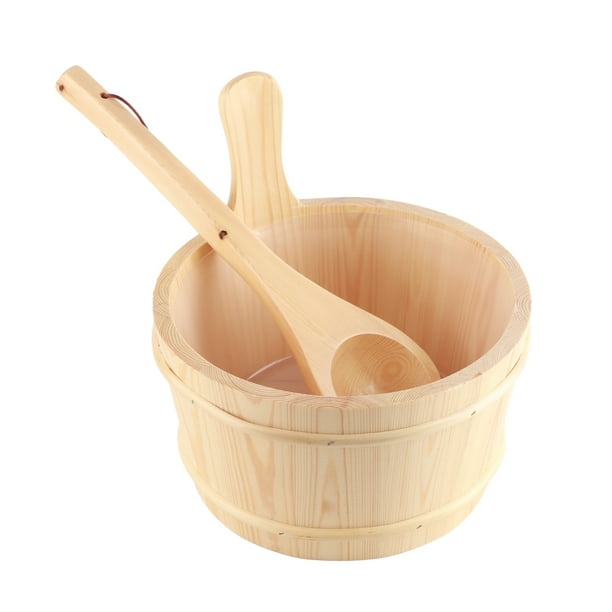Wooden Sauna Bucket,Bathroom Natural Wooden Bucket Wooden Buckets ...