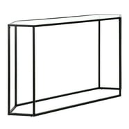Carolina Classics Rayna Glass Console Table with Shelves in Gold ...