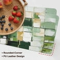 Abstract Graffiti Leather Placemats Set of 2, 12x18 Inch, Geometric ...