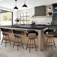 Counter Stools Set of 2, Swivel Counter Height Kitchen Stool Mid ...