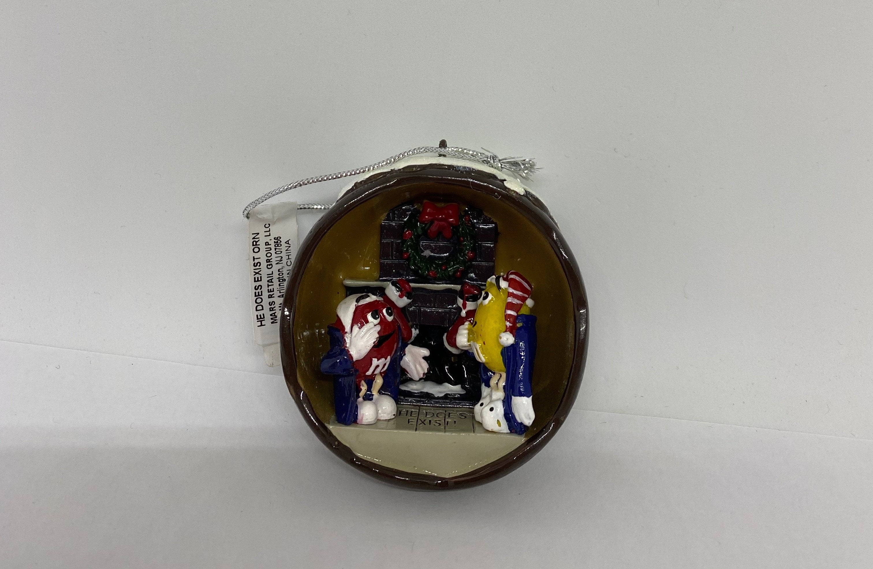 M&M's World Red and Yellow He Does Exist Resin Christmas Ornament New ...