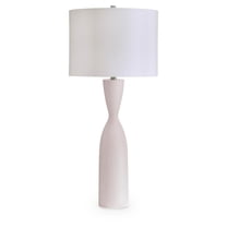Signature Design by Ashley Harelwood Poly Table Lamp, Sanded White ...