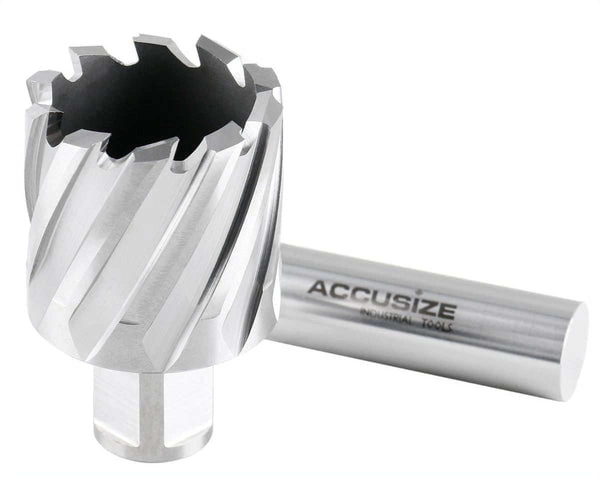 Accusize 9/16'' Cutting Dia, 1'' Cutting Depth, H.S.S. Annular Cutter ...