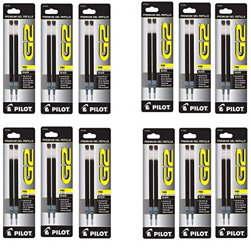Pilot G2 Gel Ink Rolling Ball Pen Refills, Fine 0.7mm, Choose Color ...