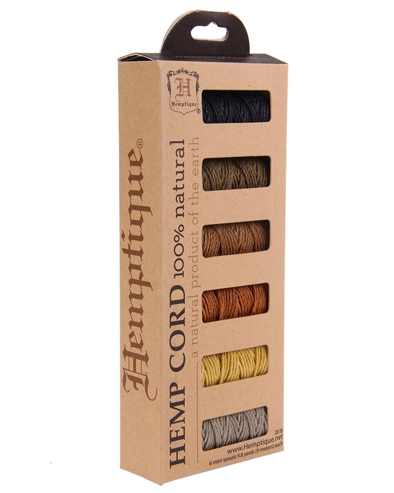 Hemptique #20 Mini Hemp Twine Spools Pack for Arts & Crafts - Walmart.com