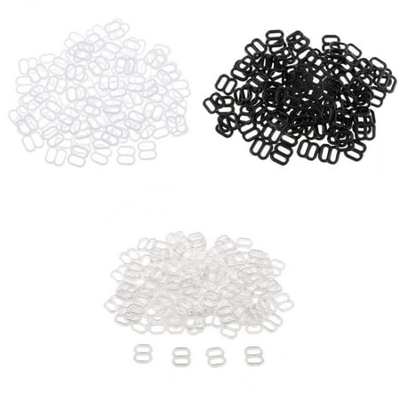 300 Pieces 6mm 8 Bra Strap Adjustment Sliders Rings Clips Hooks Fig ...