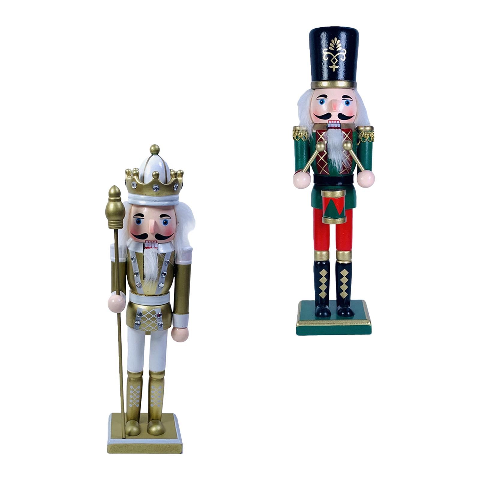2pcs 30cm Nutcracker Figurine Collectible Gift Christmas Ornament ...