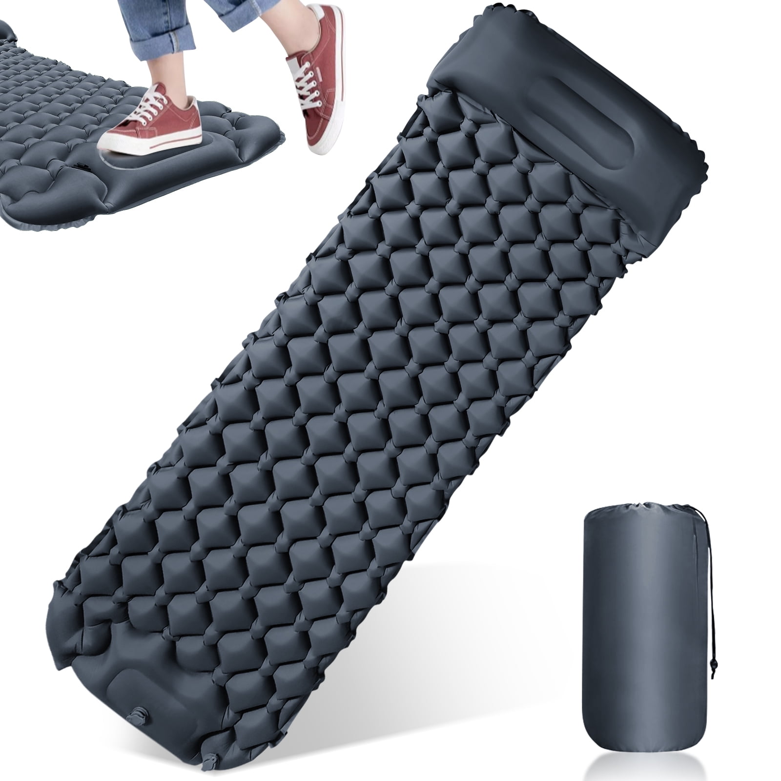 AIDUCHO Self Inflating Camping Sleeping Pad, 76" x 24" Ultralight ...