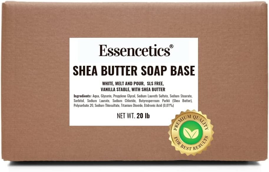 20 lb All Natural White Shea Butter Soap Base for Soap Making Melt and ...