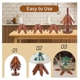 4PCS Wooden Trivets for Hot Dishes, Tree Shape Trivet Set,4 Wood + 1 ...