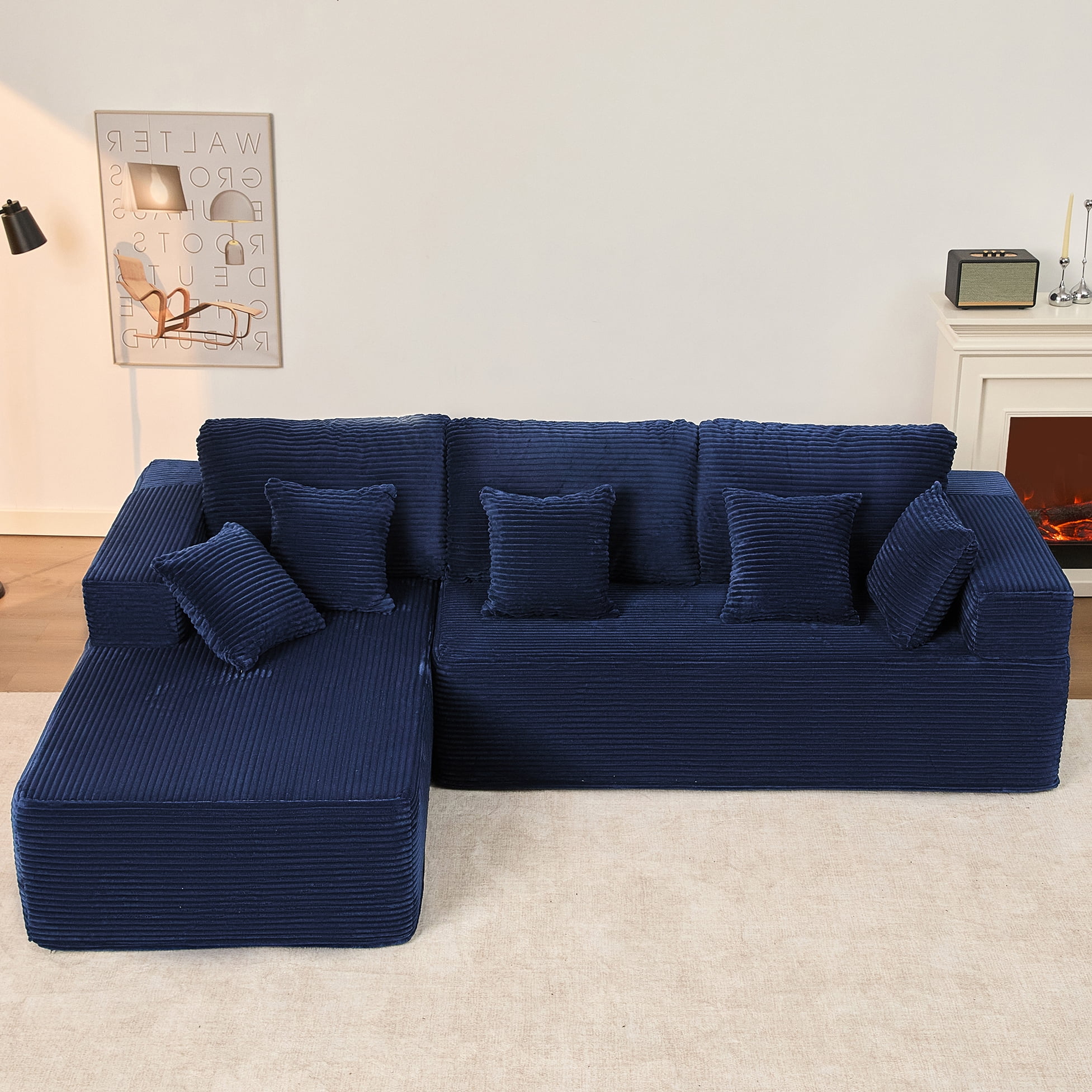 Click here for Bigsyy Modern Style 107 Inches Boneless Couch  Mod... prices