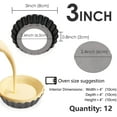 12 pcs Egg Tart Molds, 3" Mini Tart Pans Removable Bottom, Cupcake Cake ...