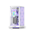 NZXT H6 FLOW RGB Compact Dual-Chamber Mid-Tower Airflow Case, White CC-H61FW-R1, PC Cooler Fan ...