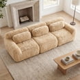 MAYEERTY 114" Plush Modular Sectional Sofa, Khaki Ergonomic Couch ...
