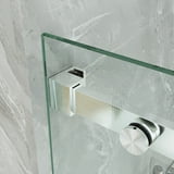 MCOCOD 57 to 60 in. W x 66 in. H Frameless Single Sliding Tub Door, 3/8" (10 mm) Clear Tempered ...