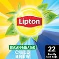 Lipton Decaf Cold Brew Iced Black Tea, Family Size Tea Bags, 22 Count ...