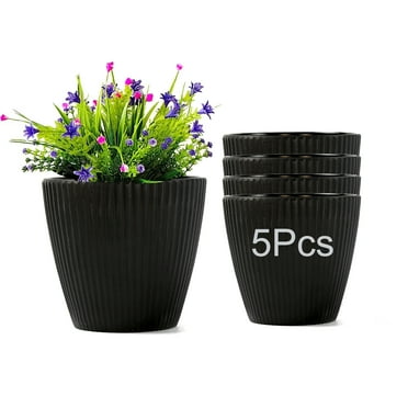 Porto Plant Pots - Matt Black Ceramic Jar Design Plant Pots Indoor ...