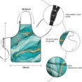 Blue and Gold Marble Pattern Teens Aprons, Adjustable Neck Strap ...