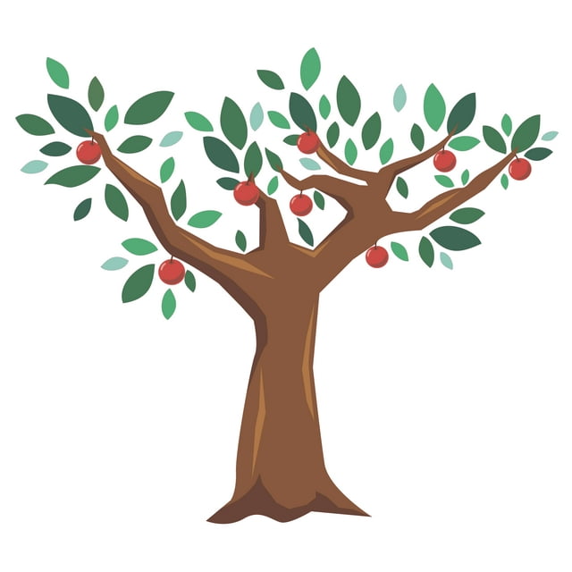 Huge Tree with Fruits Artwork Design for Kid's Room Vinyl Wall Decal ...