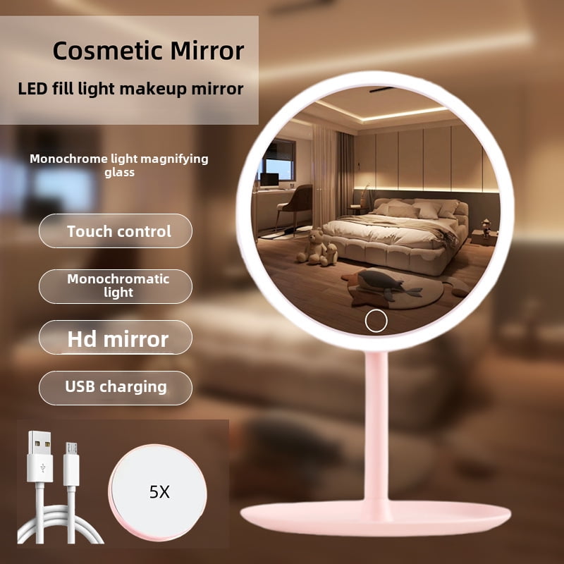 Click here for Unbranded Sakura Pink Rechargeable Led Makeup Mirr... prices