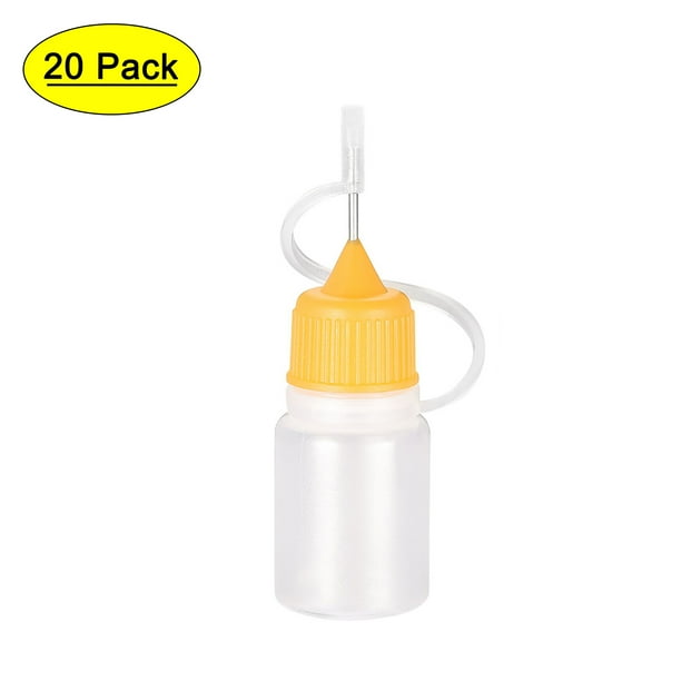 Uxcell Needle Tip Bottle Precision Plastic Applicator 5ml with Yellow ...