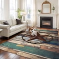 Area Rug 60×96in, Western Star Farm Texas Floor Carpet Living Room Rug ...