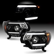 AlphaRex 12-15 Toyota Tacoma NOVA LED Proj Headlights Plank Style Black ...