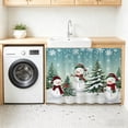 Aurora Christmas Snowman Cabinet Curtains 28''x35.4'', Xmas Snowflake ...